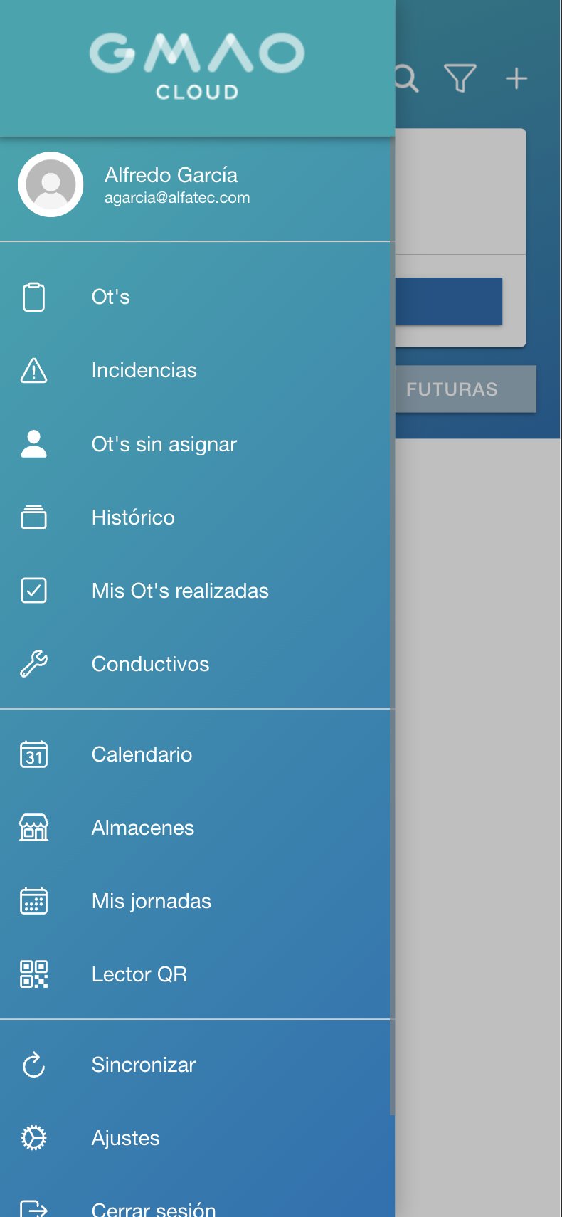 Eliminar cuenta app » GMAO CLOUD